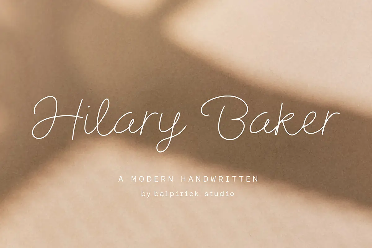 Hilary Baker Free Handwritten Script Font Free Ui Resources